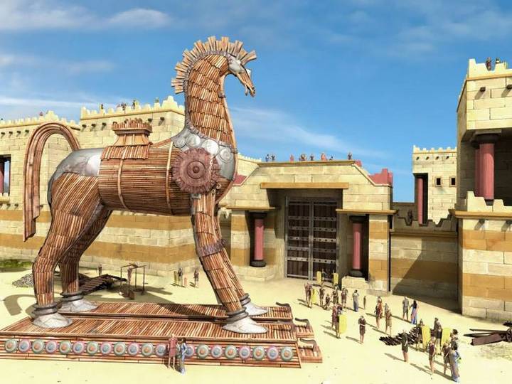 ¿Cuánta gente iba dentro del caballo de Troya?