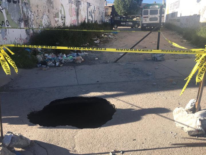 Se registra hundimiento en bulevar Dolores del Río