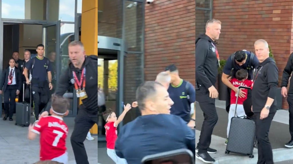 VIDEO: Niño logra evadir la seguridad y atrapar a Cristiano con un abrazo