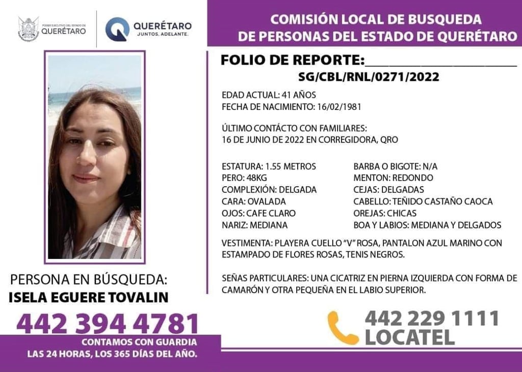 Mujer duranguense está por cumplir 4 meses desaparecida en Querétaro