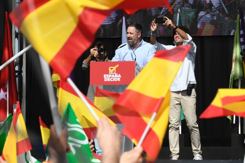 Partido Vox se rodea de Meloni, Trump y Orbán en acto en Madrid