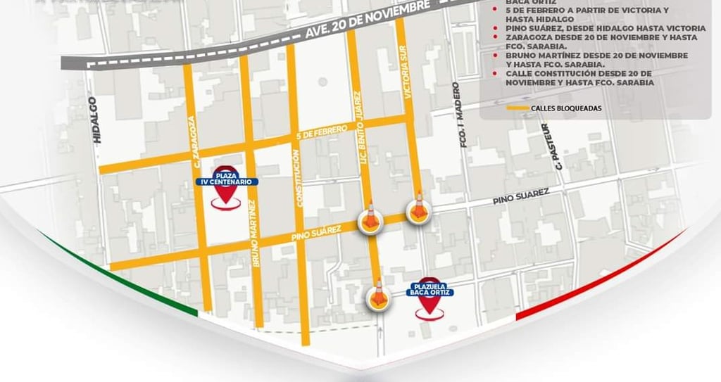 Por Fiestas Patrias Cerrarán Algunas Calles De La Zona Centro De Durango