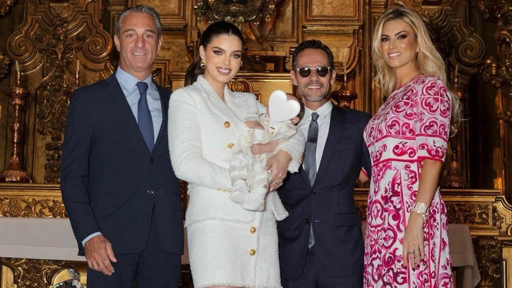 Con Carlos Slim Domit como padrino, Marc Anthony y Nadia Ferreira ...