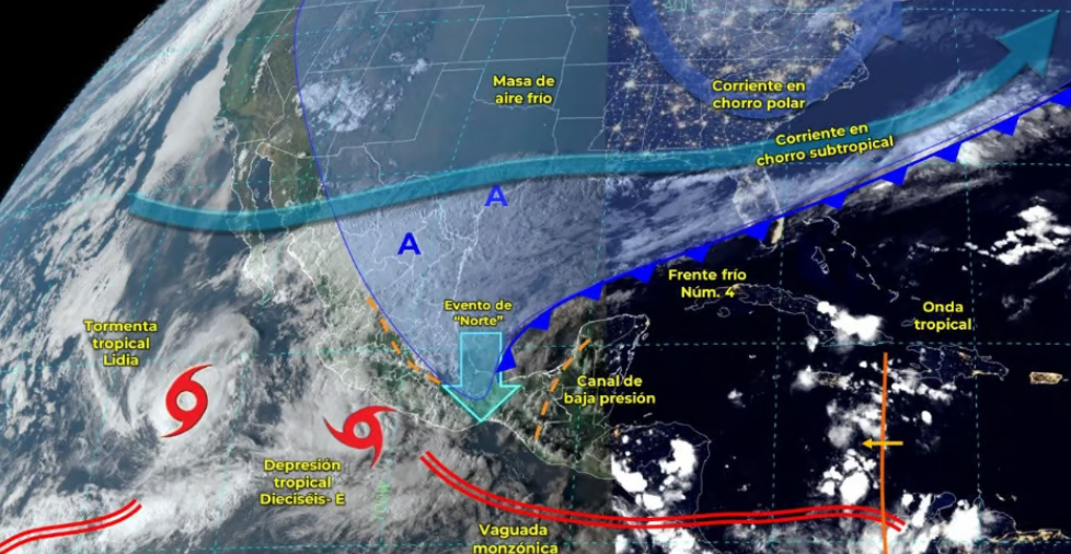 México, en alerta ante posible impacto de dos ciclones en el Pacífico