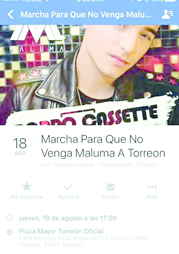 Quieren impedir que Maluma cante en Torreón