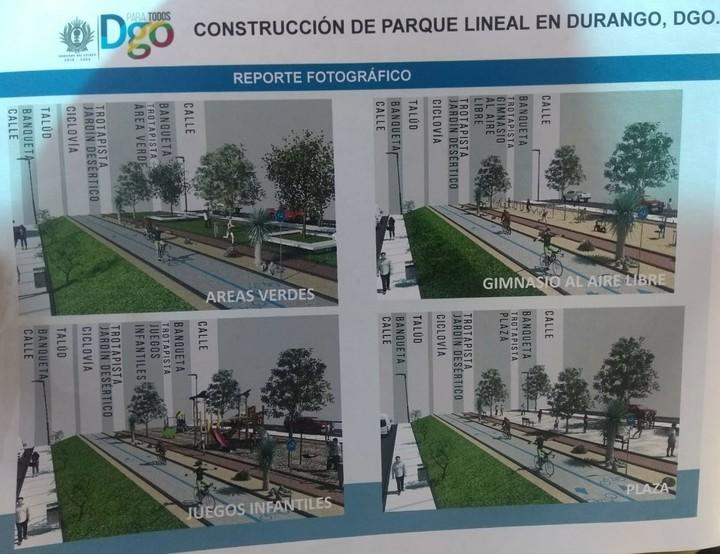 Construyen Parque Lineal al norte de la ciudad