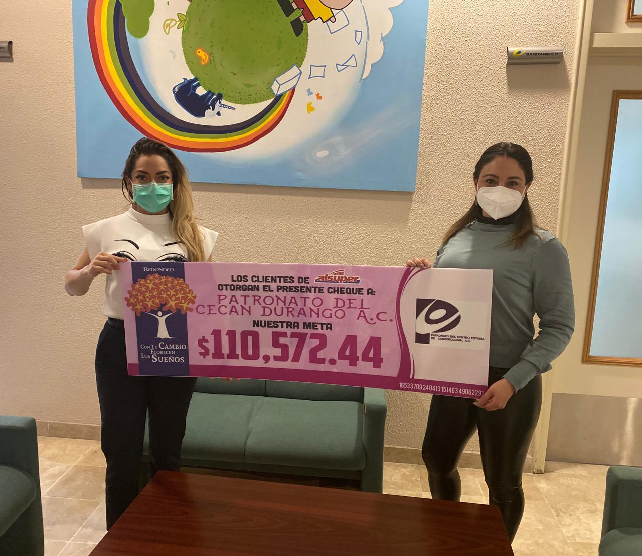 Entrega Alsuper donativo a Patronato del CECAN