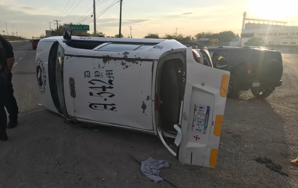 Volcadura en Lerdo deja una mujer lesionada