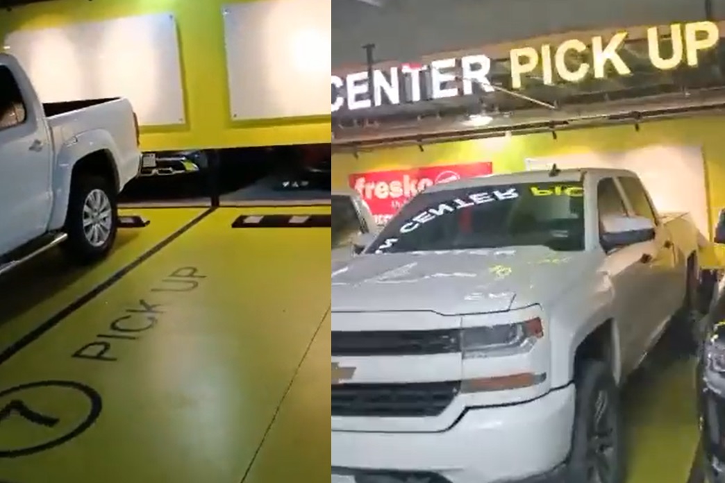 Conductores 'confunden' área de servicio 'pick up' con estacionamiento para camionetas