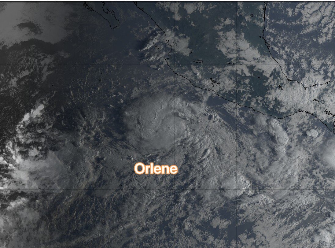 Se forma la tormenta tropical 'Orlene' en costas de Colima y Jalisco