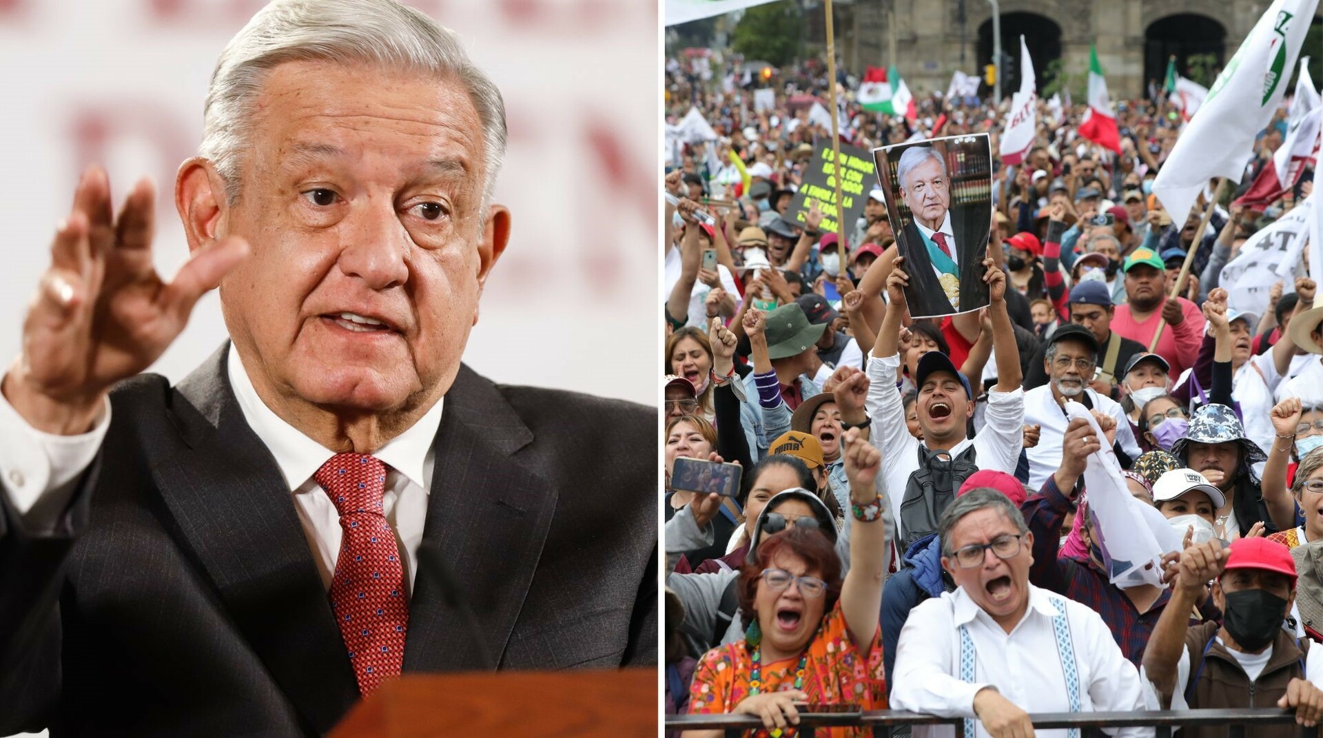 AMLO se dice feliz tras marcha y destaca saldo blanco