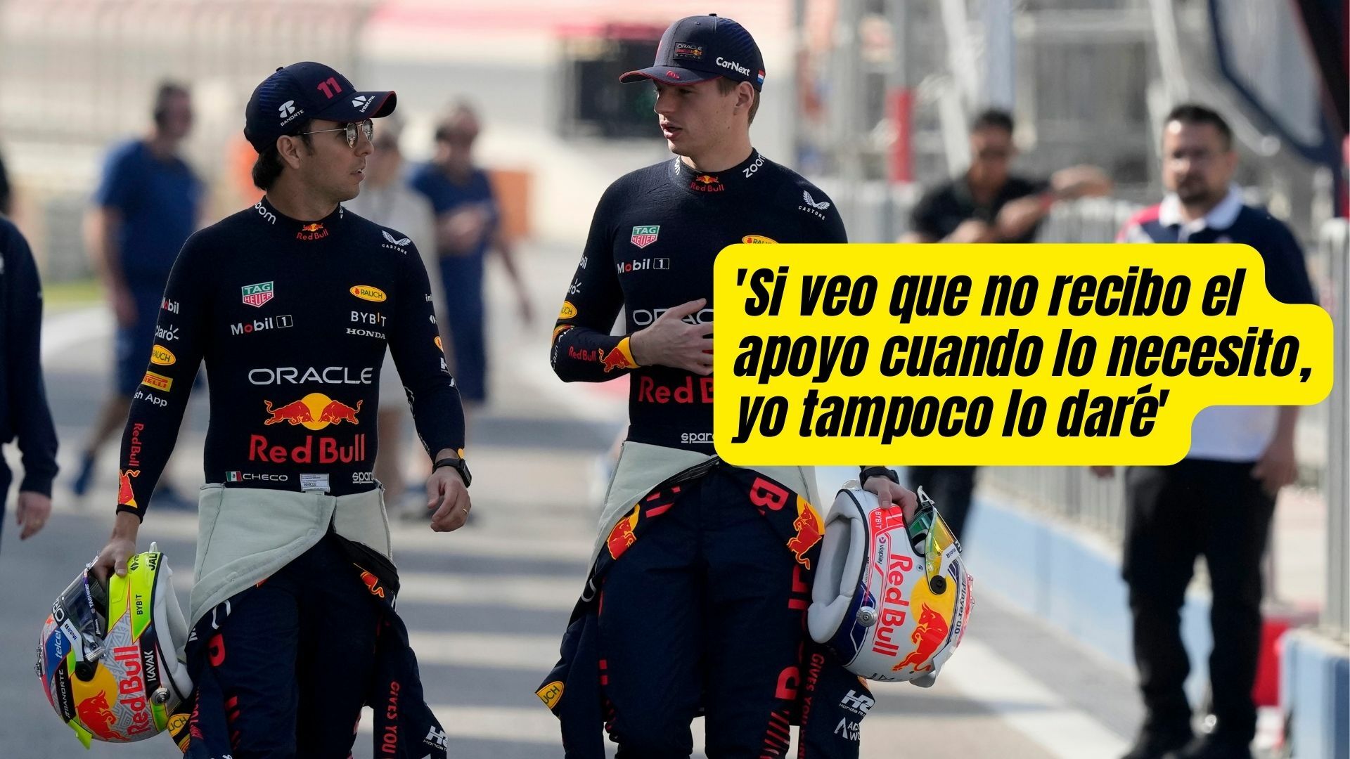 Checo Pérez y su fuerte advertencia a Max Verstappen Checo Pérez y su fuerte advertencia a Max Verstappen