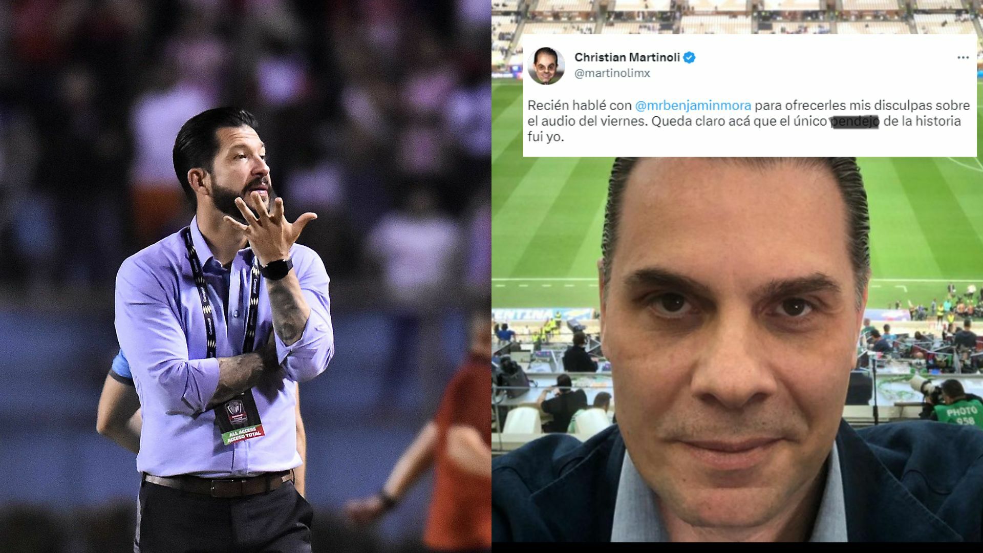 Martinoli no sabía que estaba en vivo y llamó 'pend…' al técnico de Atlas