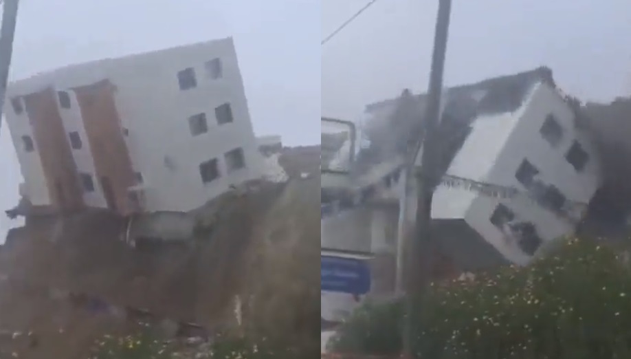 Video de edificio colapsando en Tijuana se vuelve viral en rede