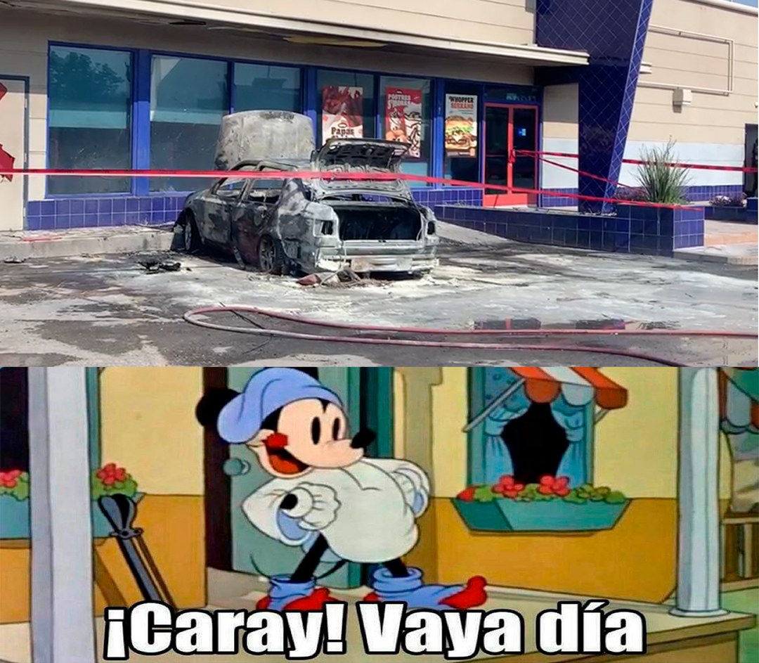 Eléctrico y el auto calcinado de su cliente desatan los mejores memes ...