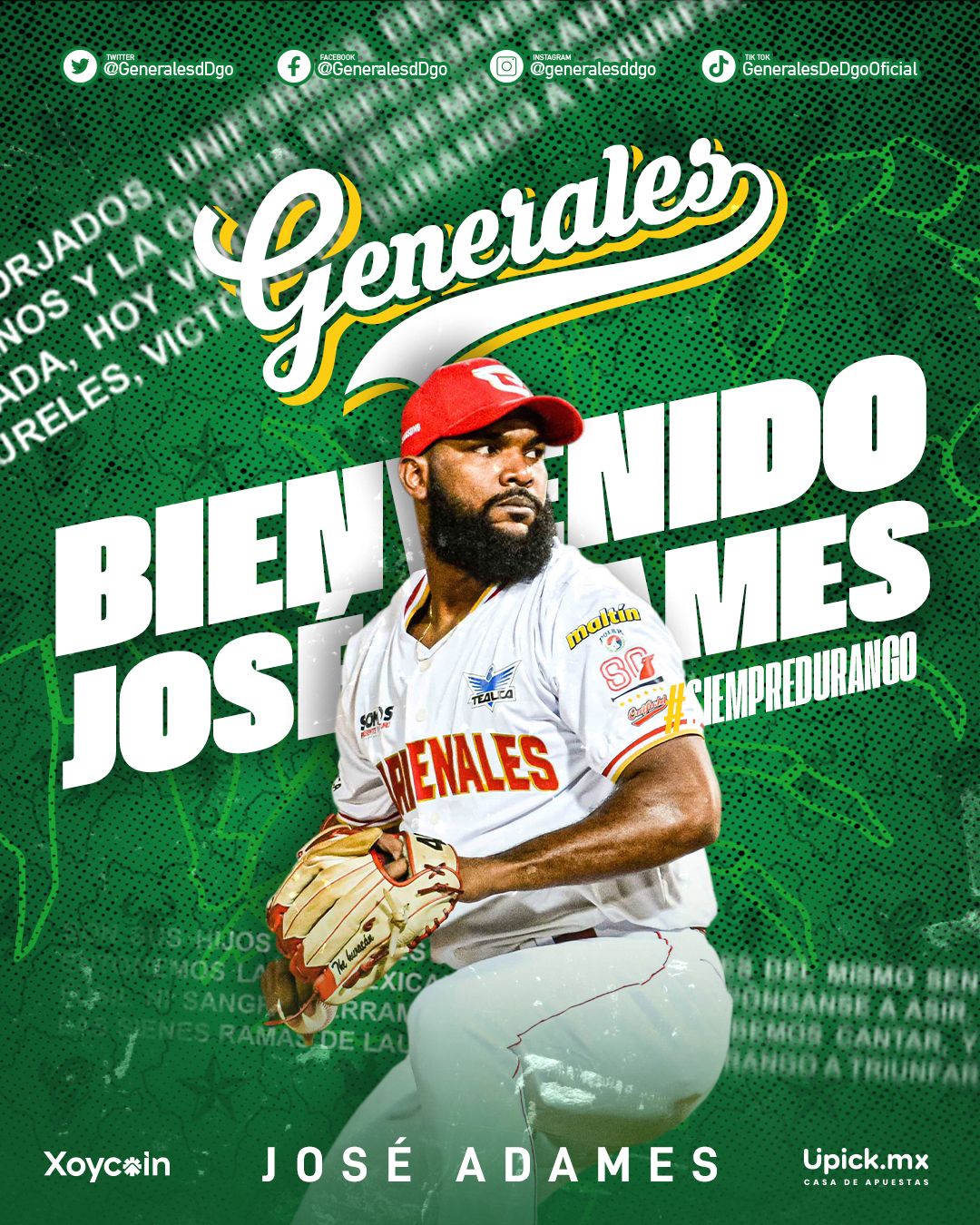 Generales refuerza pitcheo con José Adames