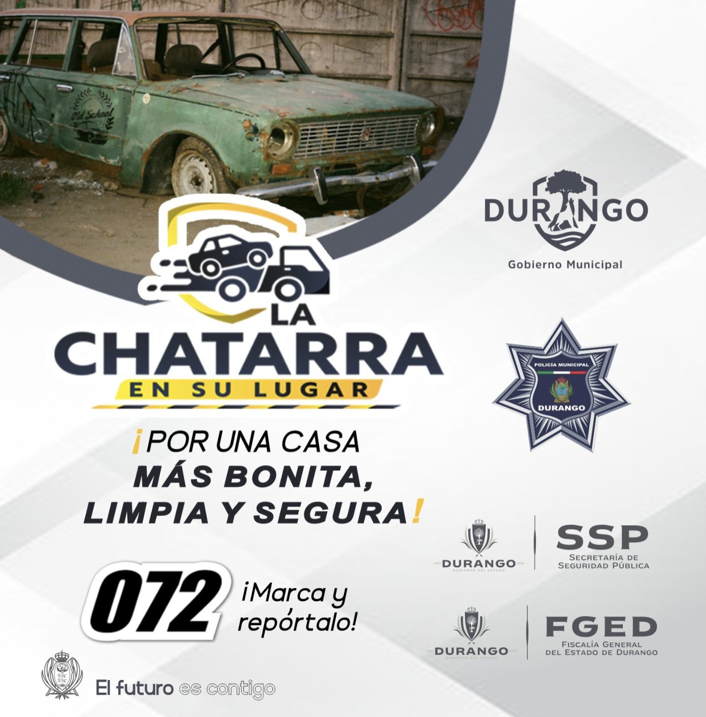 Invitan a denunciar vehículos 'chatarra' en la vía pública