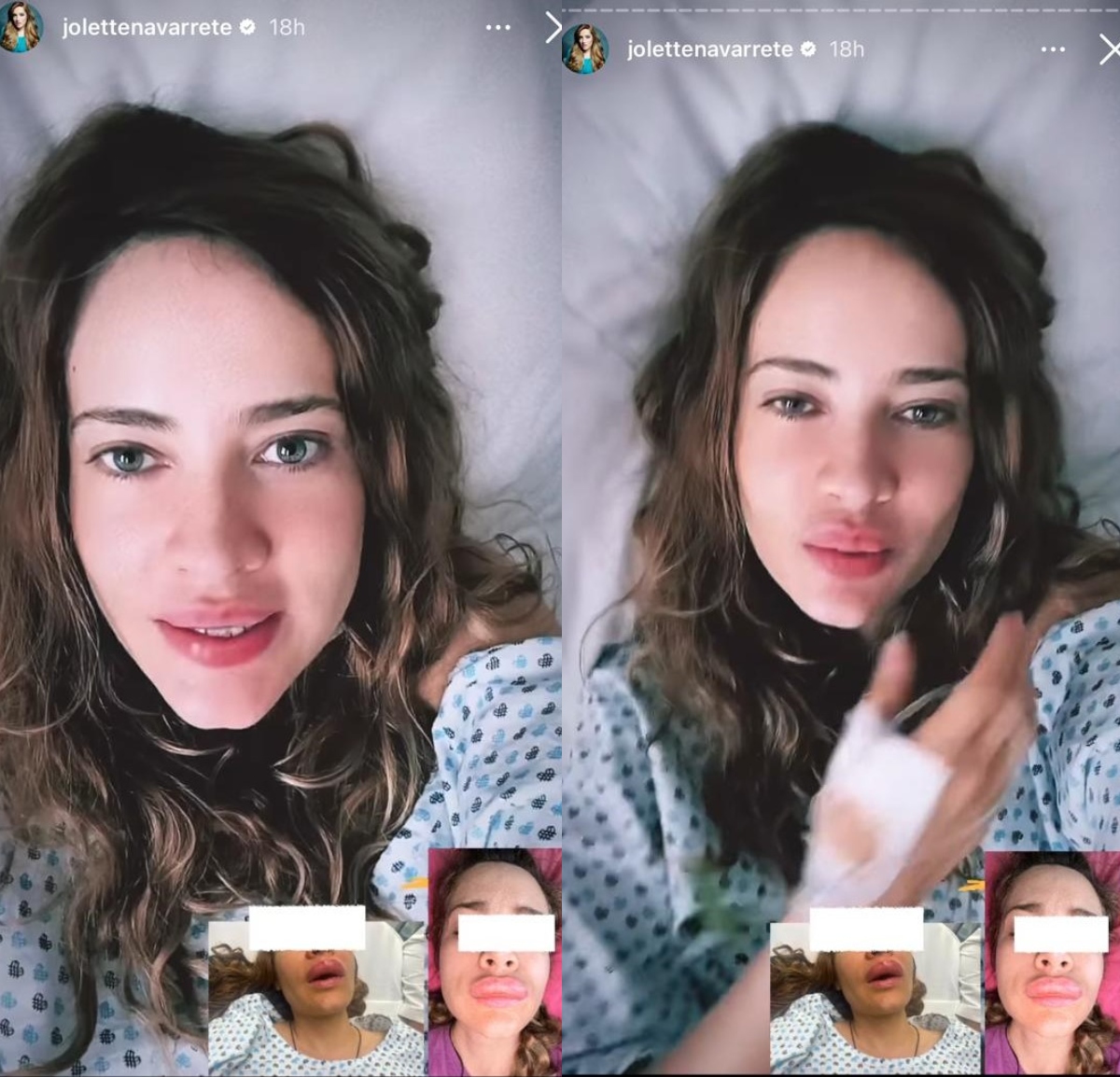 ¿Qué le pasó? Jolette preocupa al aparecer desde la cama de un hospital ...