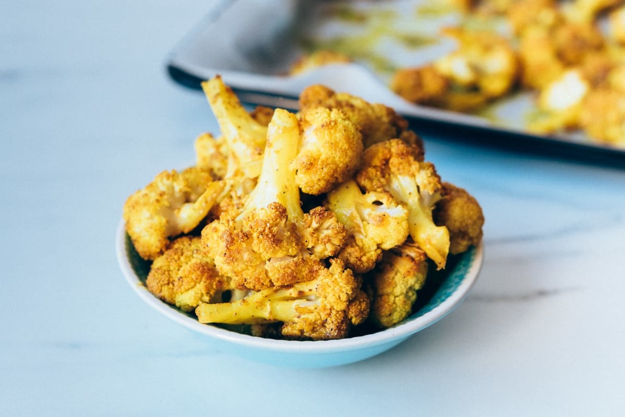 Receta: Coliflor asada con cúrcuma