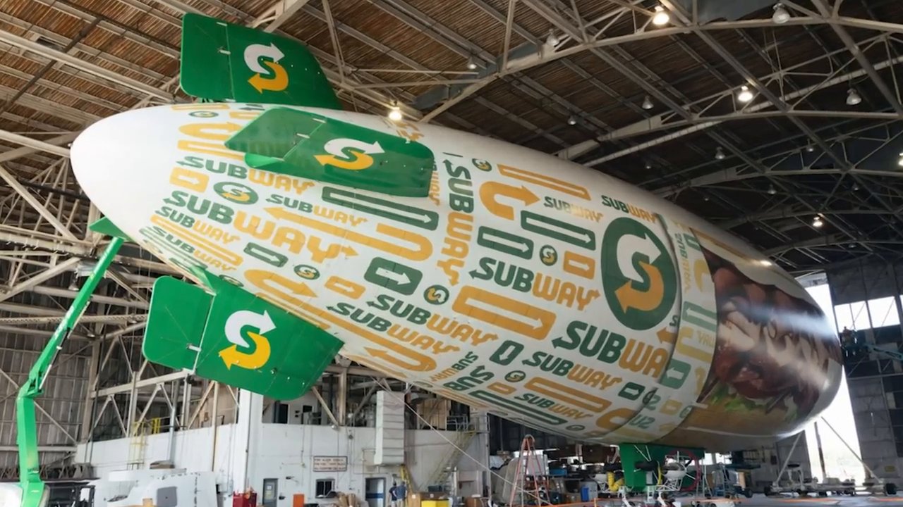 Subway abrirá un restaurante en un dirigible de 54 metros que recorrerá EUA