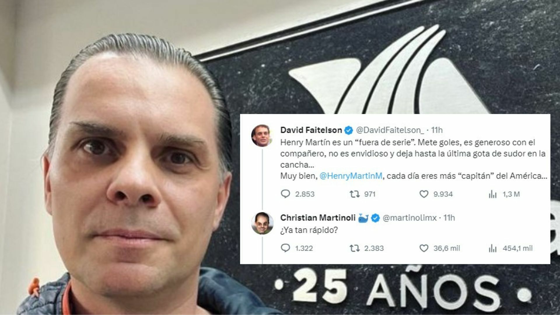 Christian Martinoli 'trollea' a David Faitelson tras elogios al América
