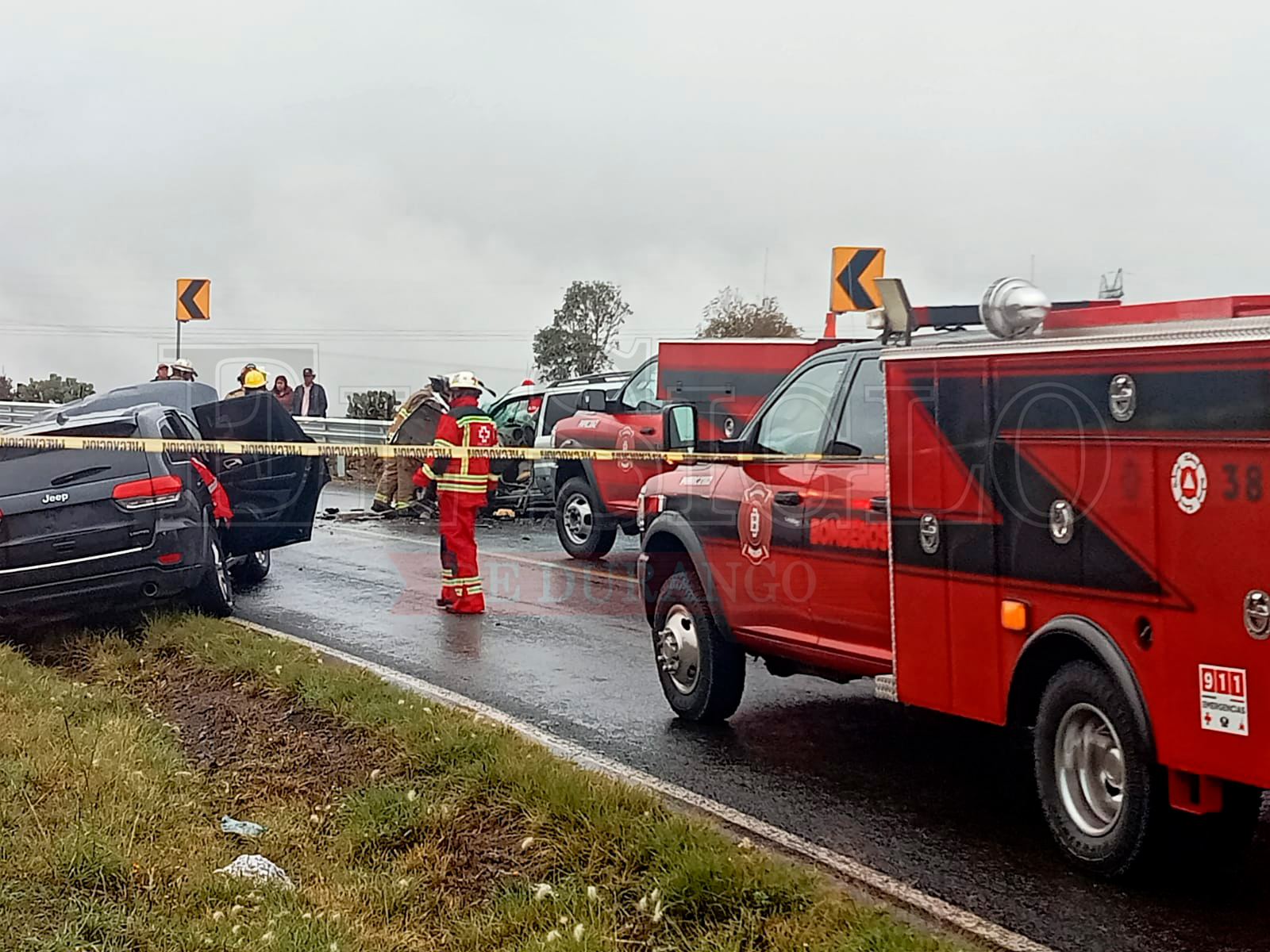 Identifican a lesionados en choque frontal registrado en carretera Durango-Mazatlán
