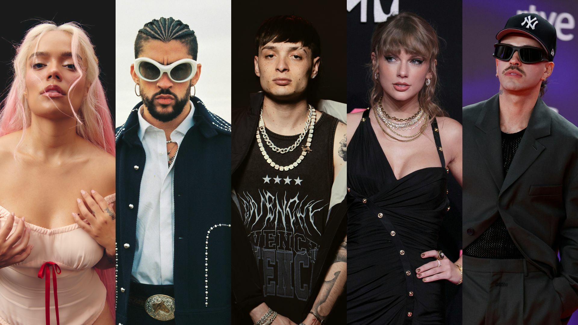 Taylor Swift, Bad Bunny, Peso Pluma y Feid en el Top 10 de más ...
