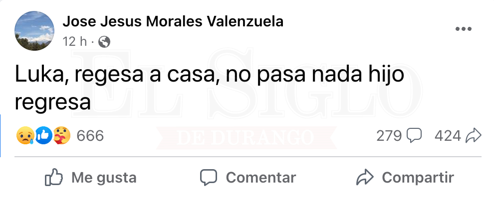 Familiares de Luka Azael continúan su búsqueda y viralizan el caso en ...