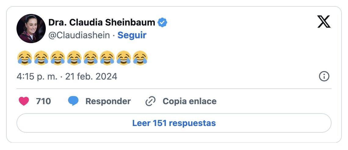 Sheinbaum responde con emoji a publicación de Fox en contra de ella; el ...