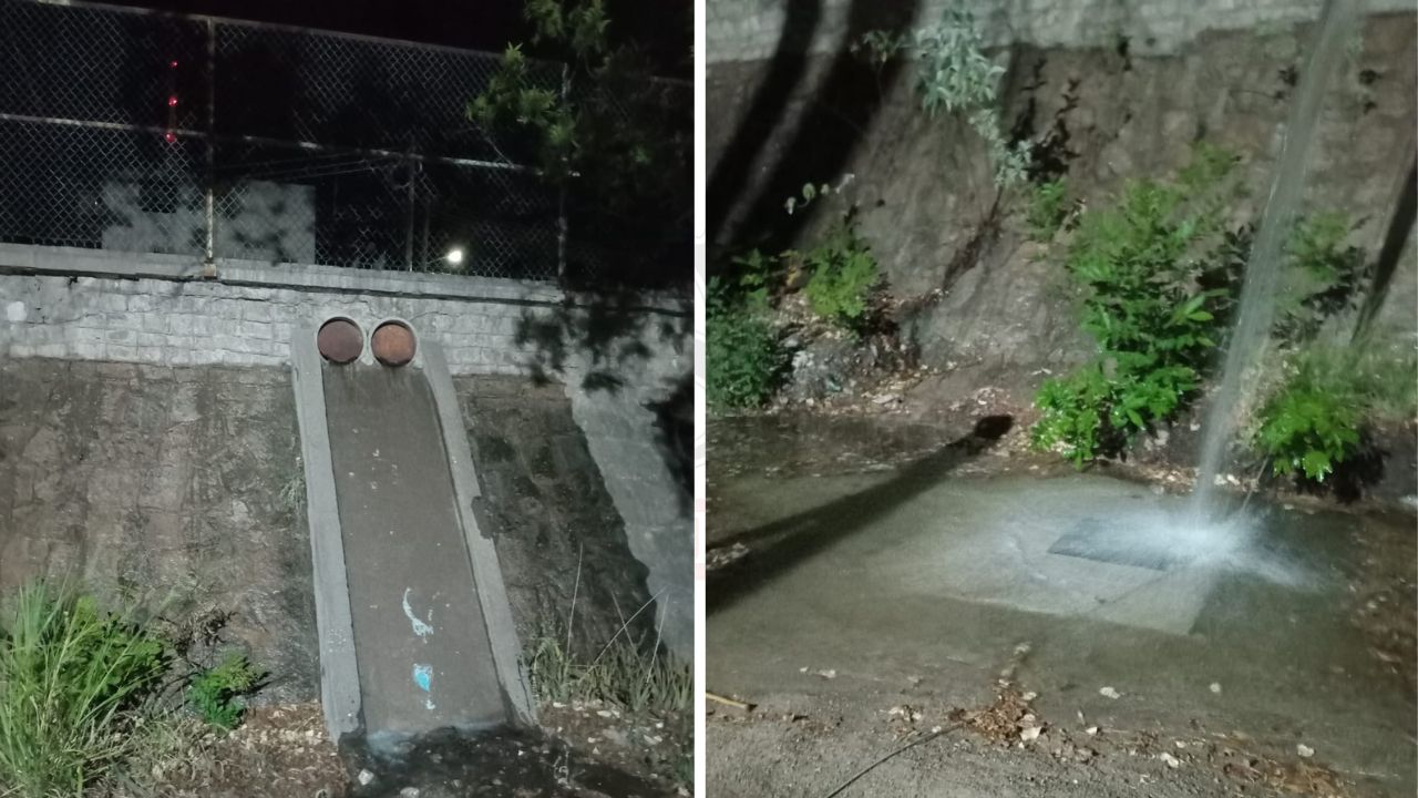 Tanque De Birón, en Los Remedios, está derramando mucha agua